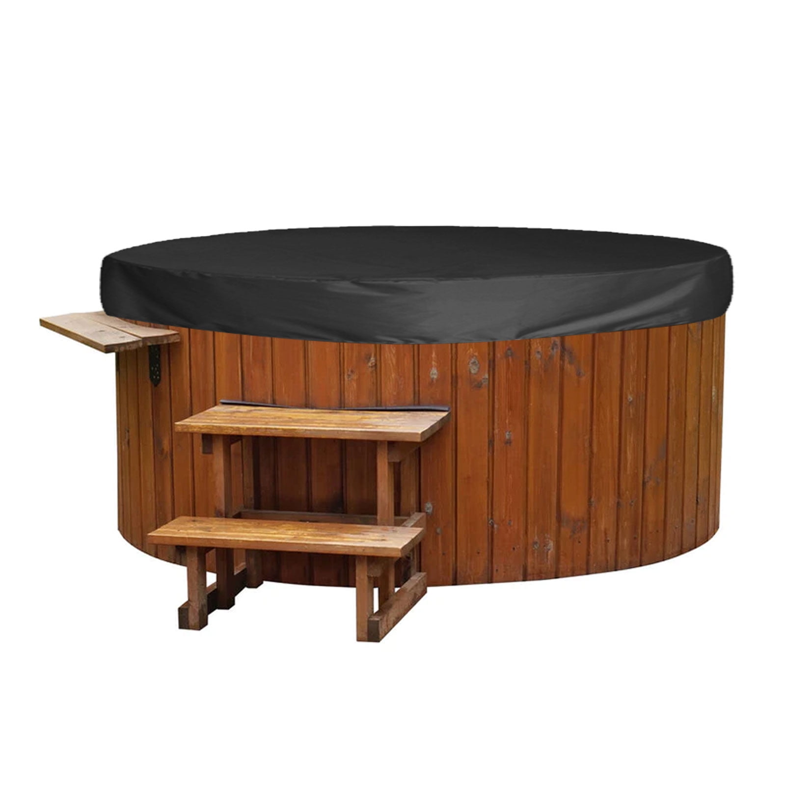 Round Hot Tub Cover, 190T Fabric, Protects From Rain, Snow, Sun Debris ...