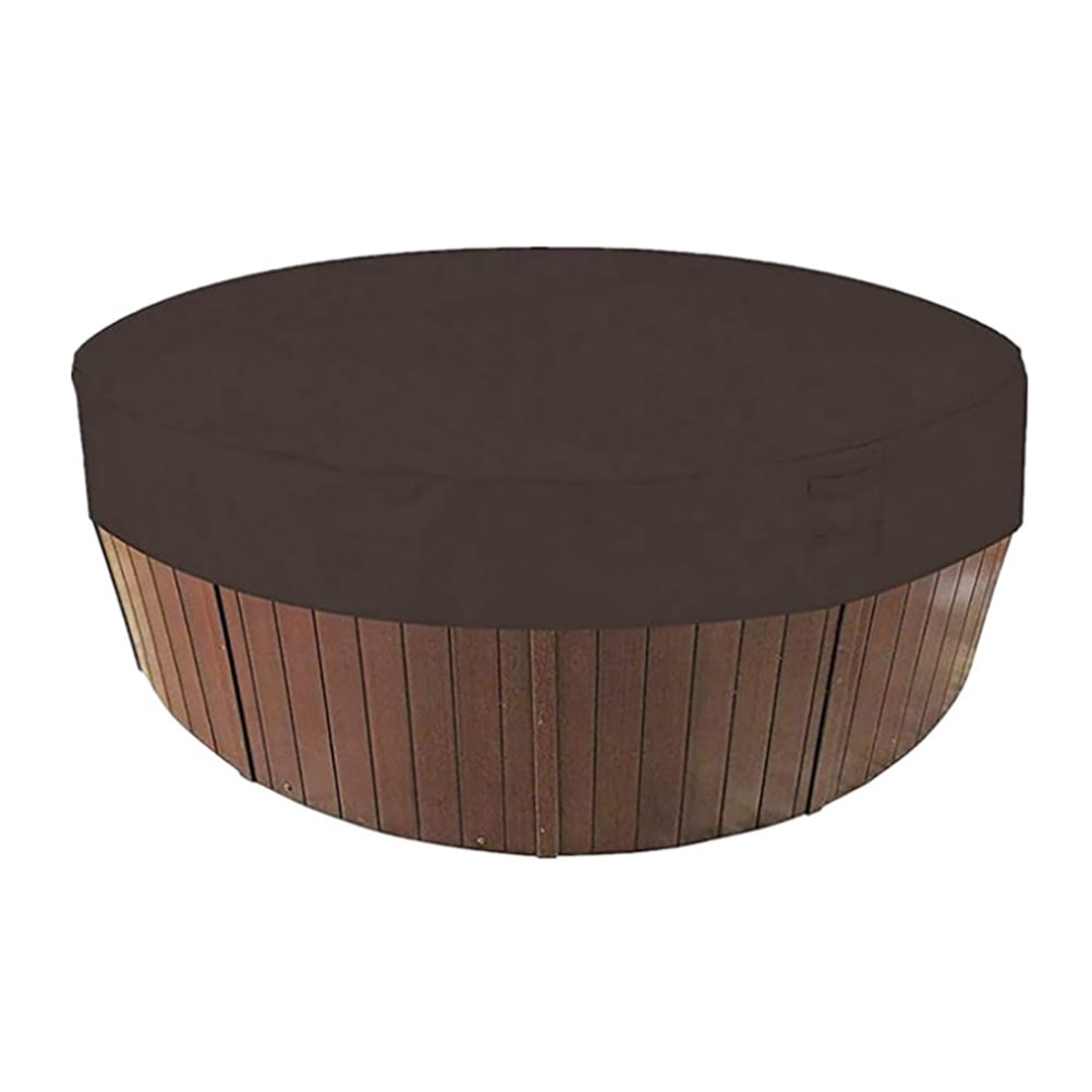 Round Hot Tub Cover Pool Dust Cover Bathtub Drawstring Oxford Cloth ...
