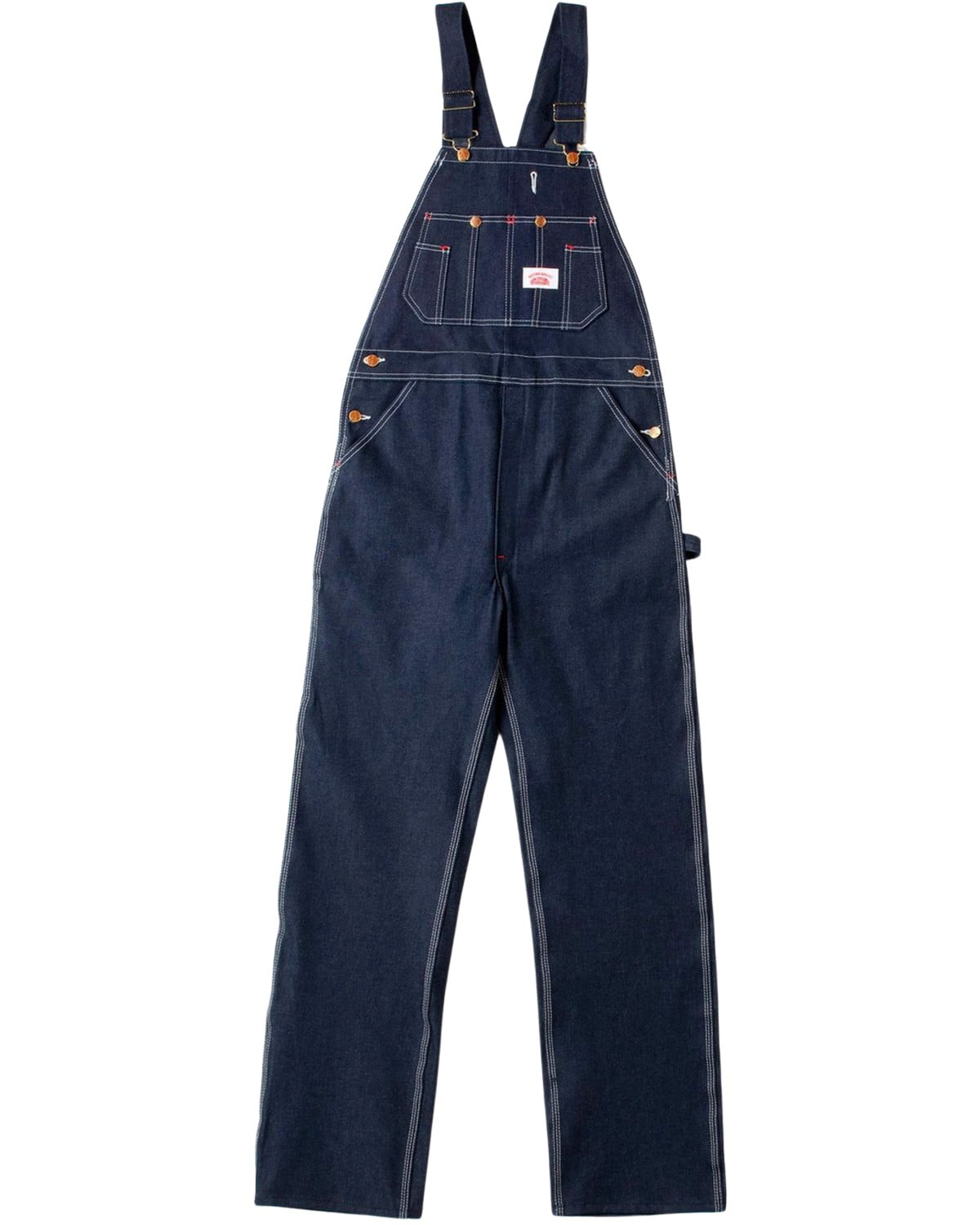 Round House Men's Classic Fly Bib Overalls Big Blue 44W x 29L US ...