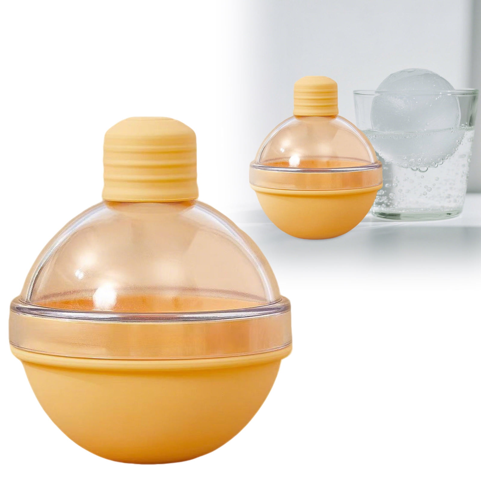 Round Ice Ball Molds for & with Funnel Lid - 2.5 Inch Big Round Ice ...