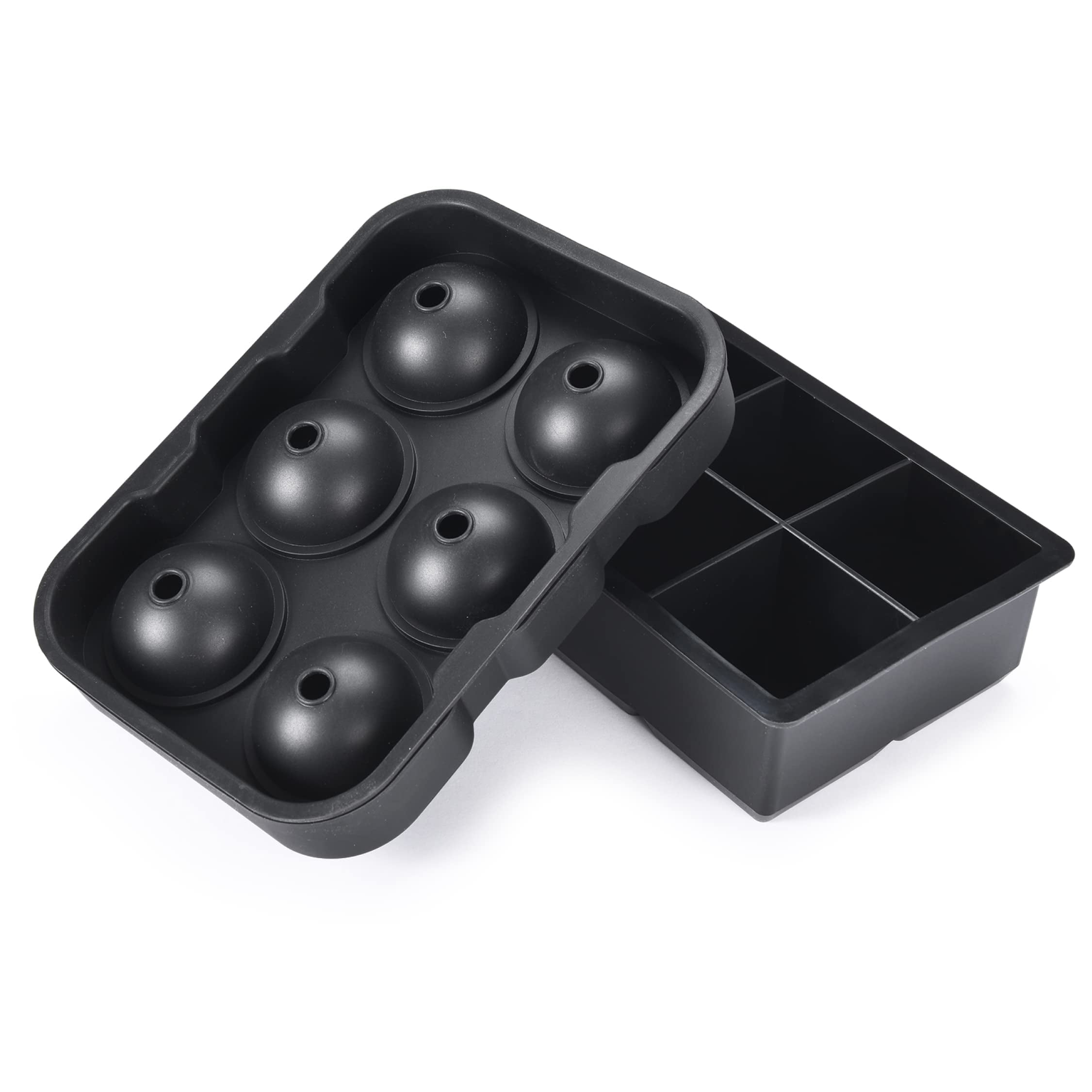 Round Ice Cube Maker - Silicone Ice Ball Mold Tray - Whiskey Ice Ball ...