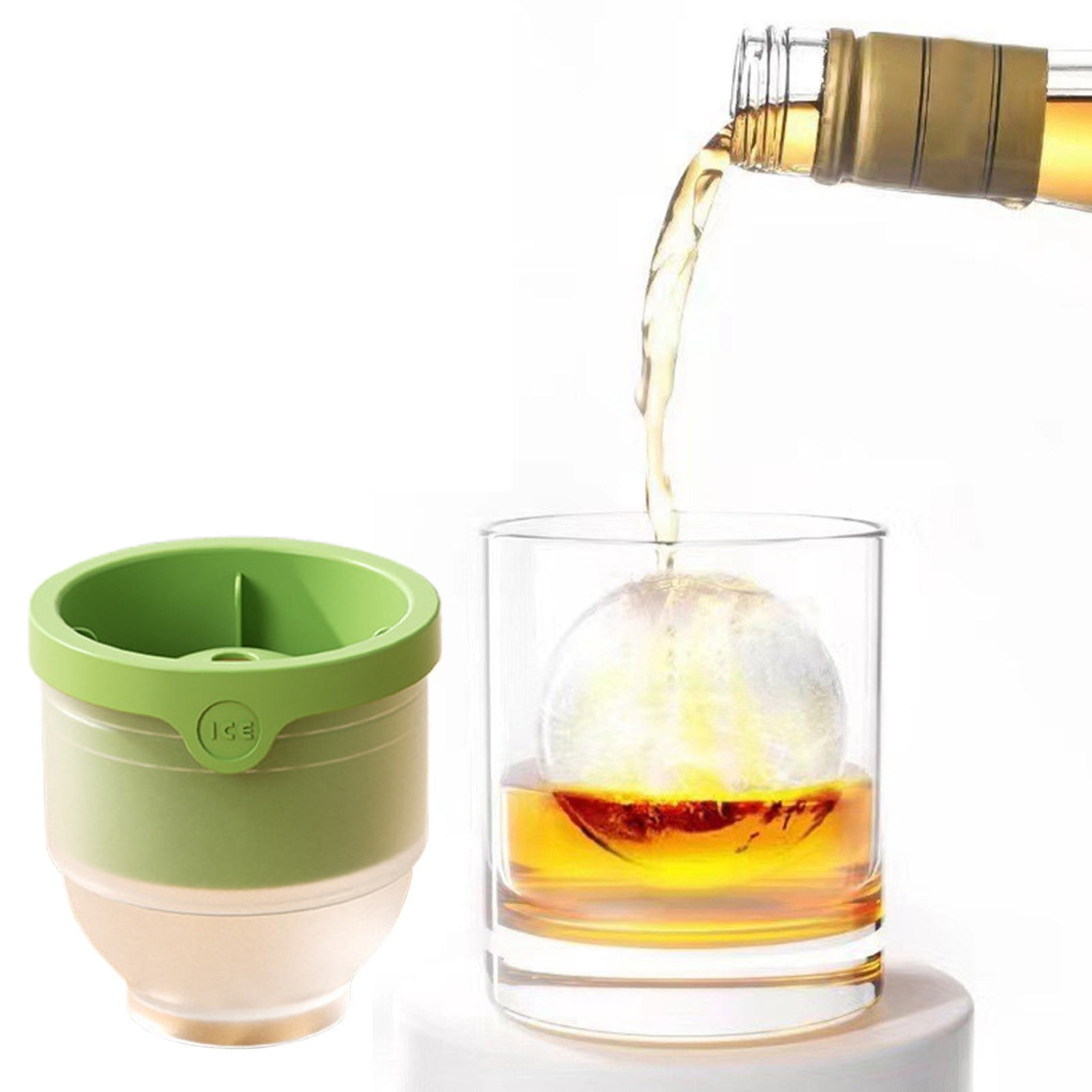 Round Ice Cube Mold,Sphere Ice Cube Mold, Makes 6CM (2.4 Inch) Ice Cube ...