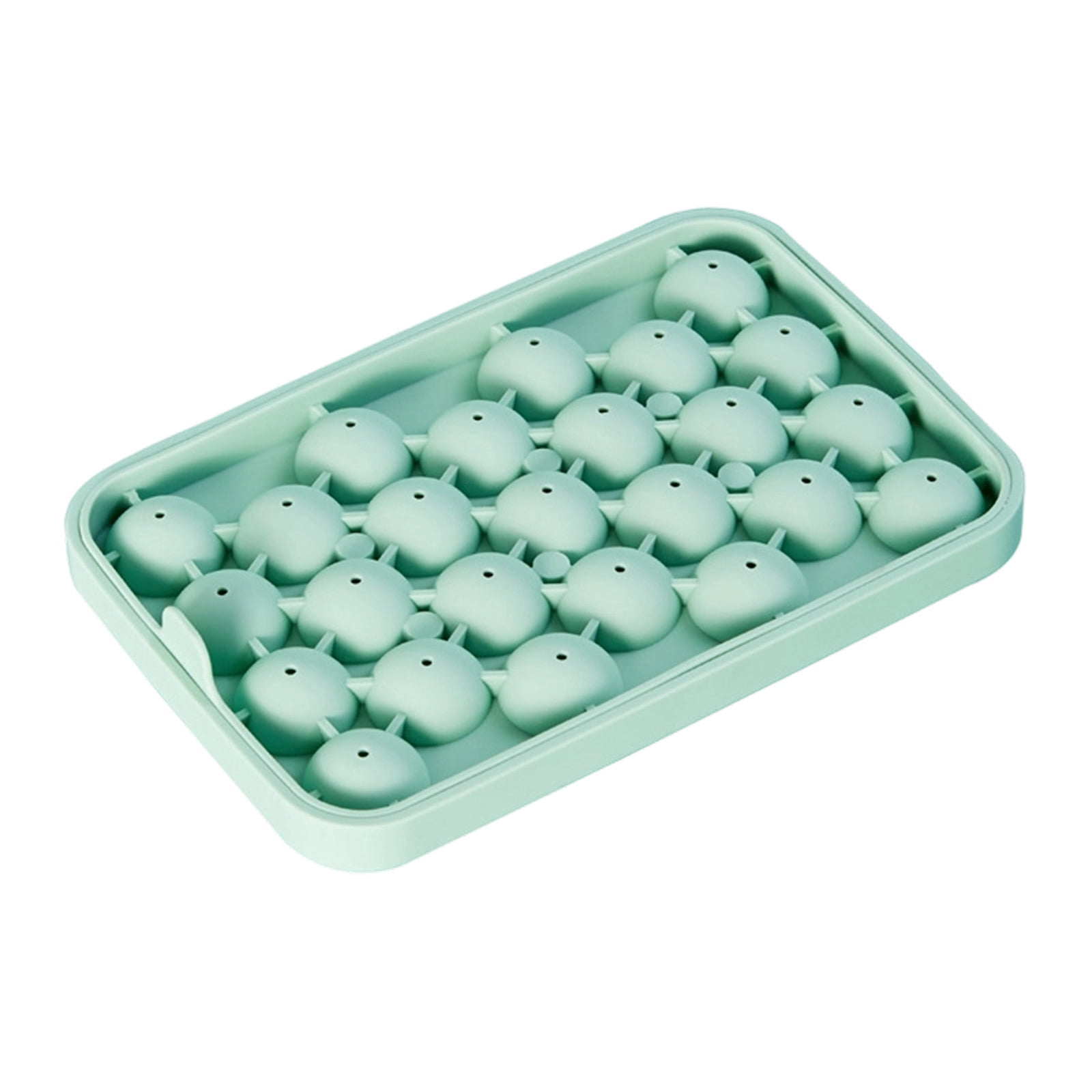 Round Ice Cube Tray BPA Free Silicone Flexible Easy Release 1.1 Inch x ...