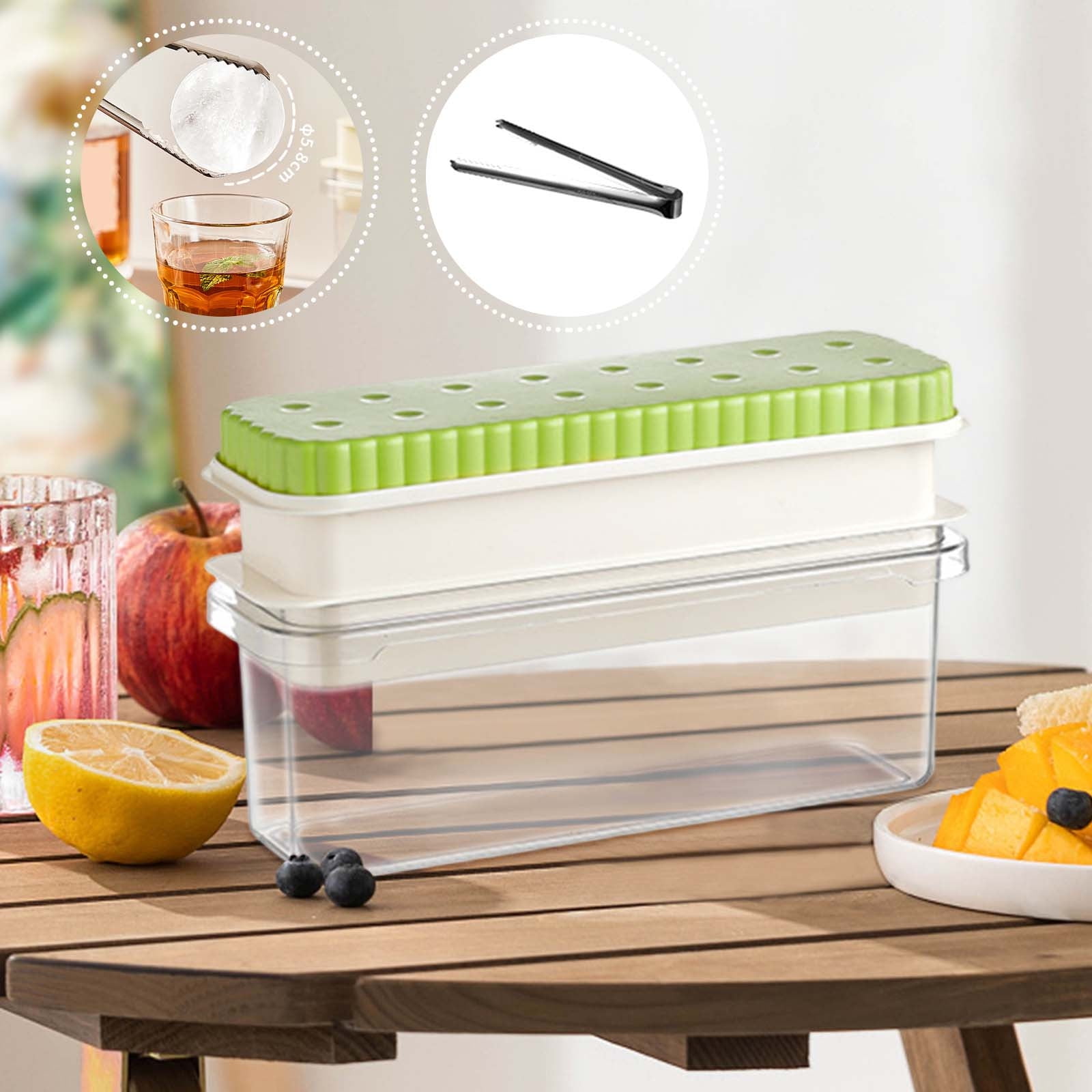 Round Ice Press Molds for Whiskey Plastics Storage Container Easy ...