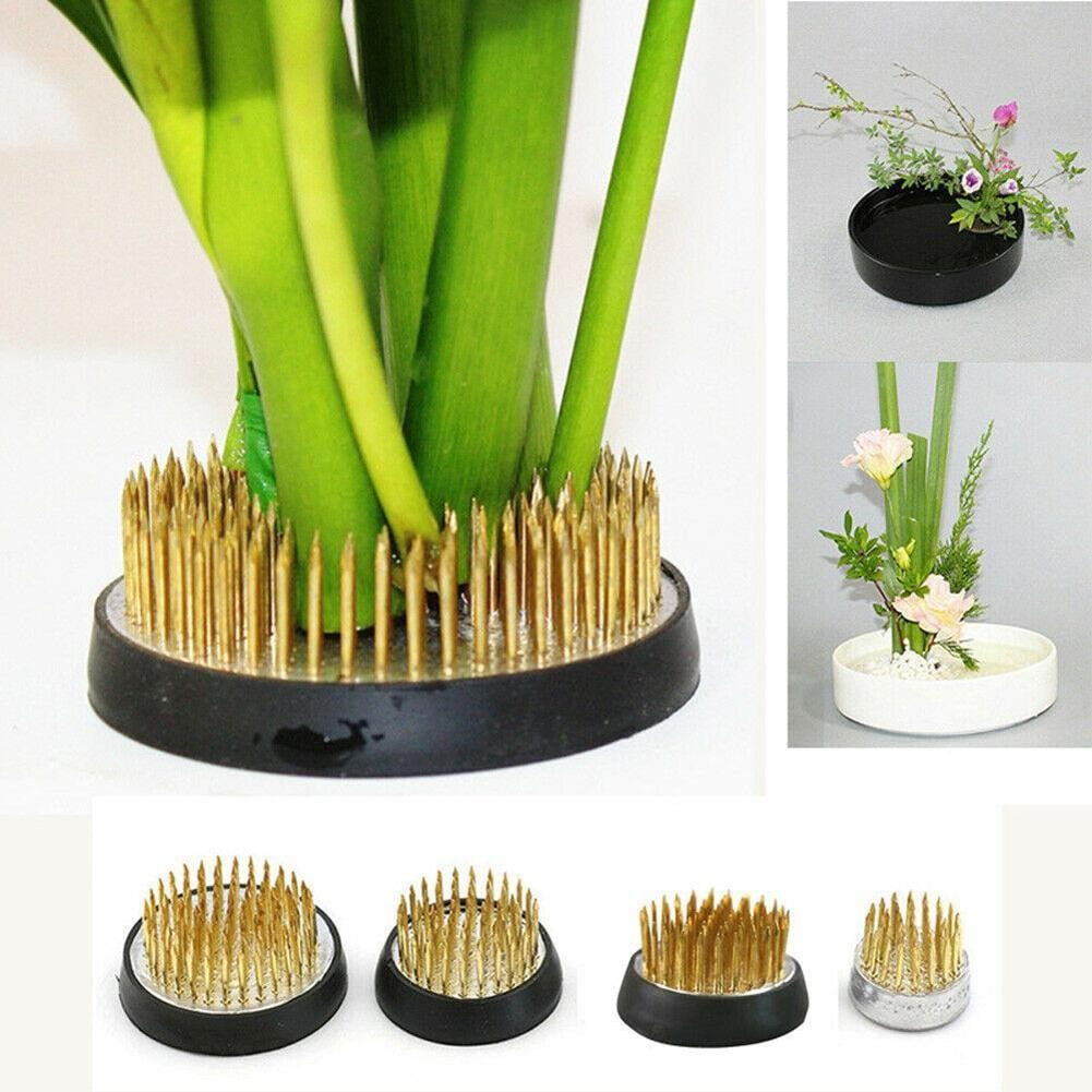 Round Ikebana Flower Frog With Gasket Art Fixed Arranging Tool Rubber ...