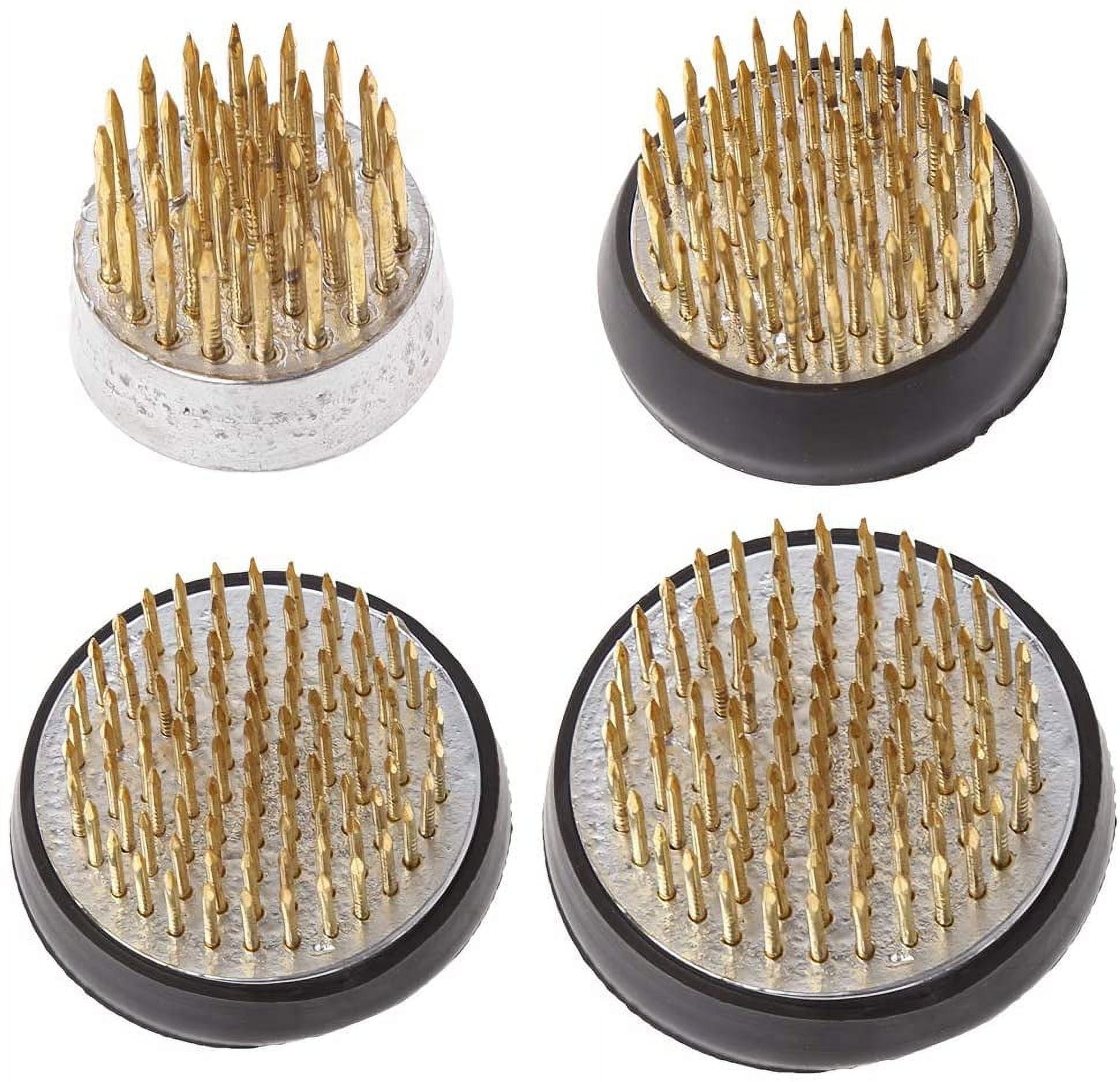 Round Ikebana Kenzan Flower Frog with Rubber Gasket Art Fixed Arranging ...