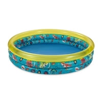 Round Inflatable 3-Ring Kiddie Splash Play Pool
