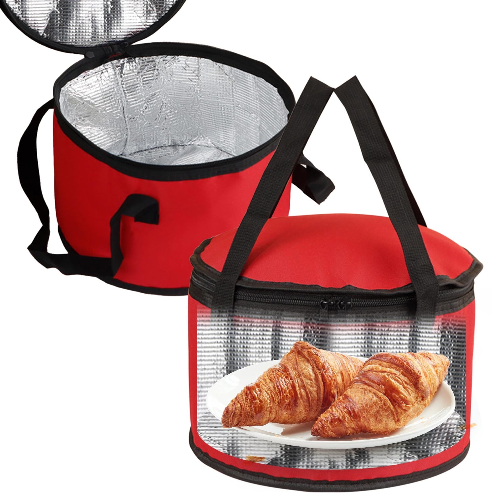 Round Insulated Casserole Carrier - 11 x 7 Inch Thermal Food Storage ...