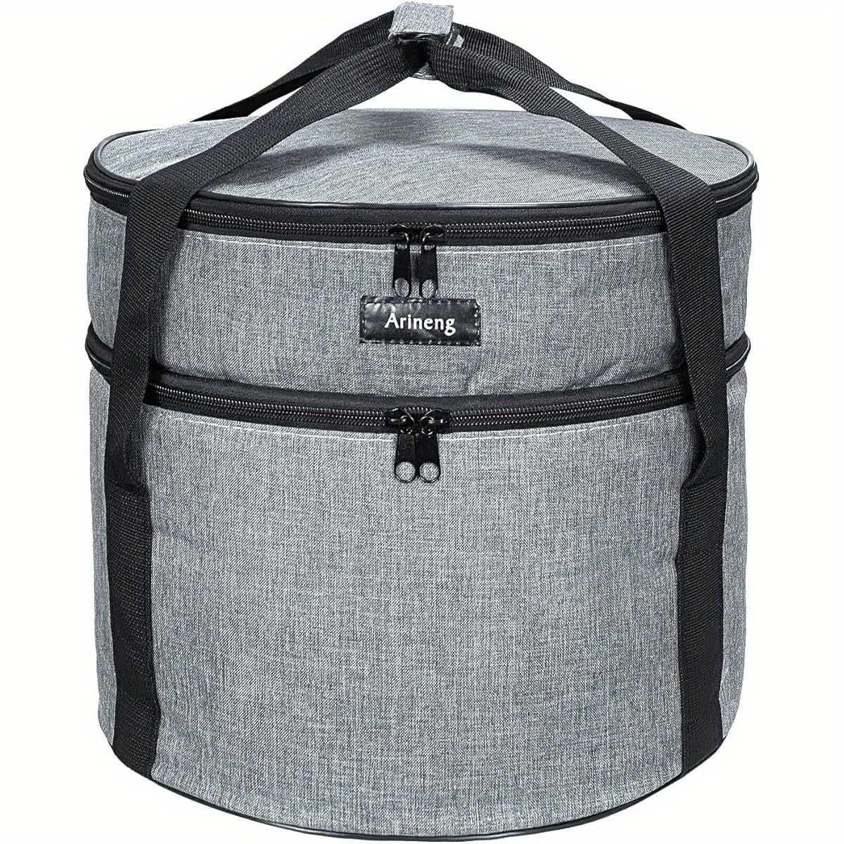 Round Insulated Pie Carrier & Cooler - Hot & Cold Food Casserole Trays ...
