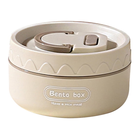 Round Insulated Stainless Steel Thermal Lunch Box, Leak‑Proof Vacuum ...