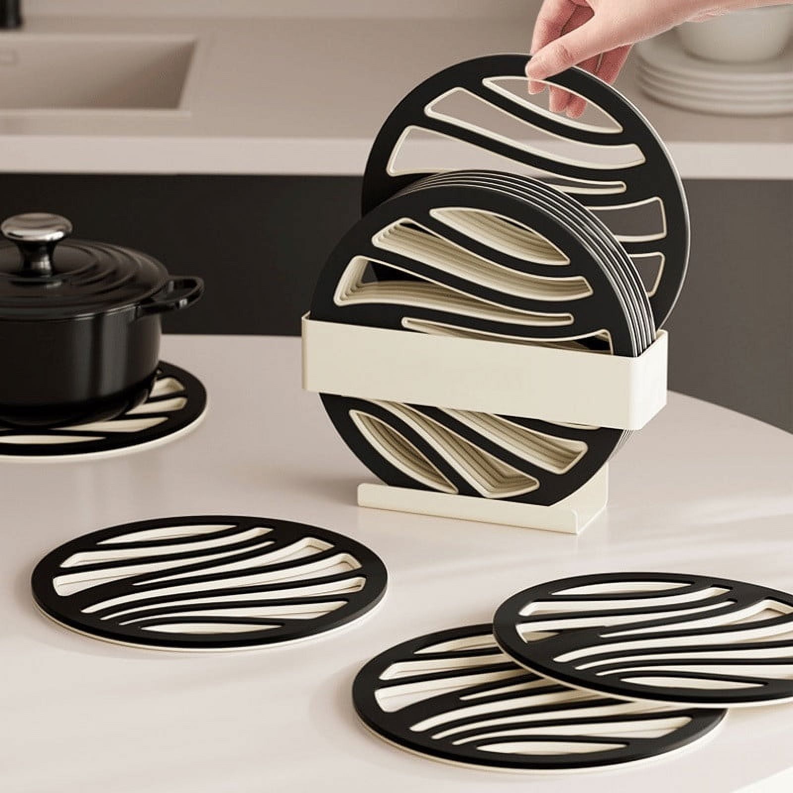 Round Insulation Pad for Kitchen Utensils Three Thermal Insulation Pads ...