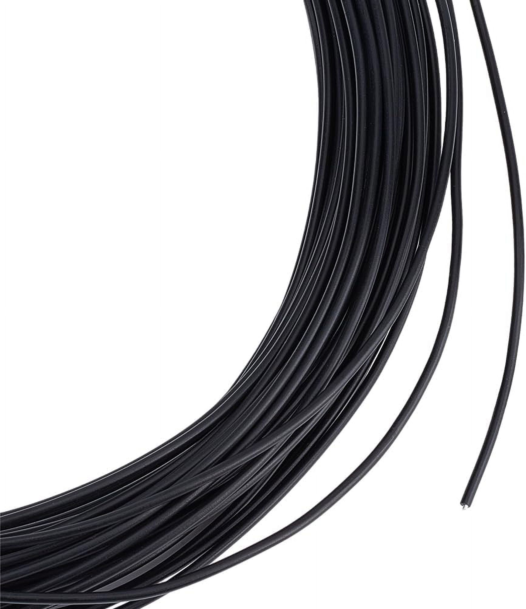 Round Iron Wire with Plastic Coated for Hat Accessories Black 2mm 12 ...