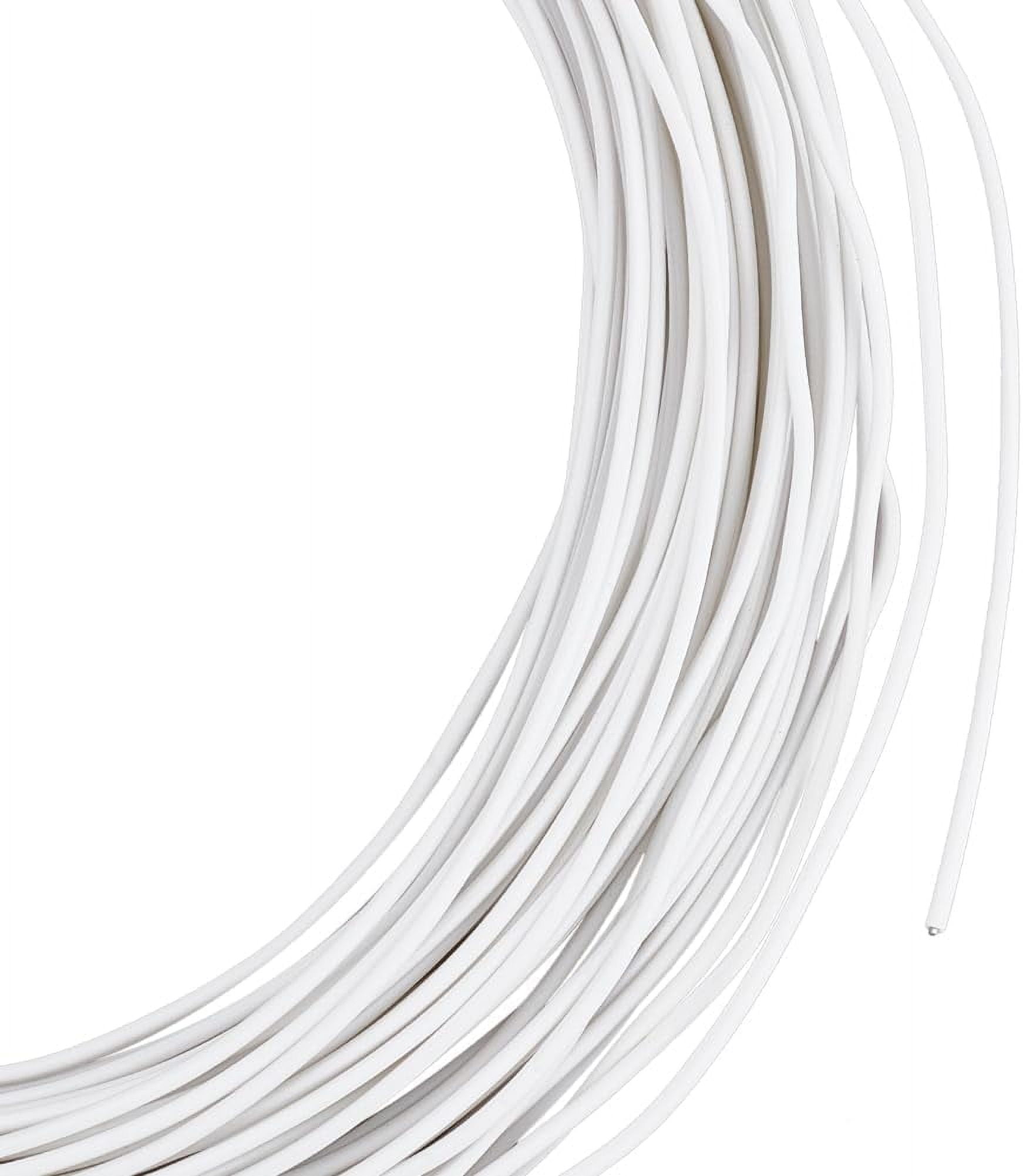 Round Iron Wire with Plastic Coated for Hat Accessories White 2mm 12 ...