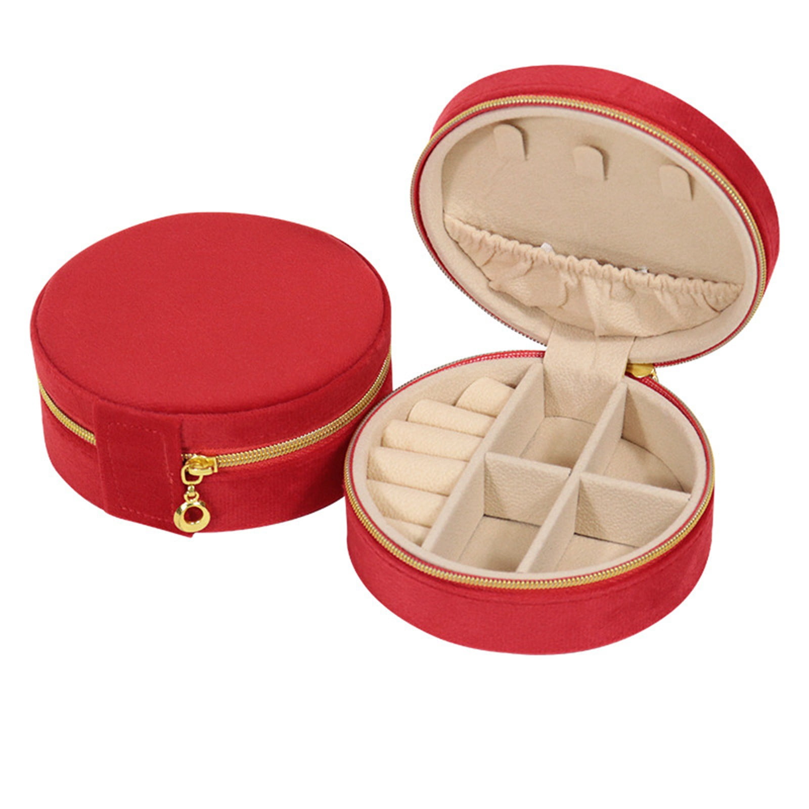 Round Jewelry Organizer Box Jewelry Display Storage Container Earring ...