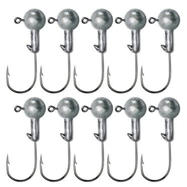 Dr.Fish 10 Pack 3D Eye Fishing Jig Heads Freshwater Fishing Jigs for ...