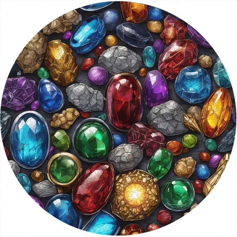 Round Jigsaw Puzzle 1000 Pieces Infinity Stones Showing His Power Floor ...