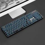 Round Keys Keyboard with Blue Backlight, Wired Gaming Keyboard ...