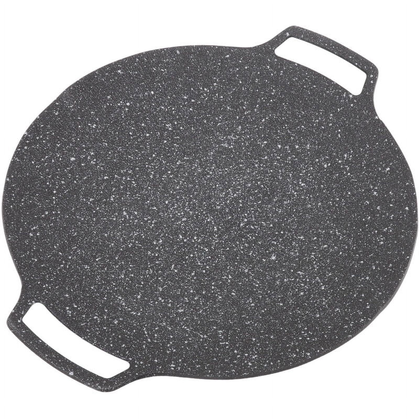 Round Korean Barbecue Grill Nonstick Teppanyaki Pan for Indoors ...