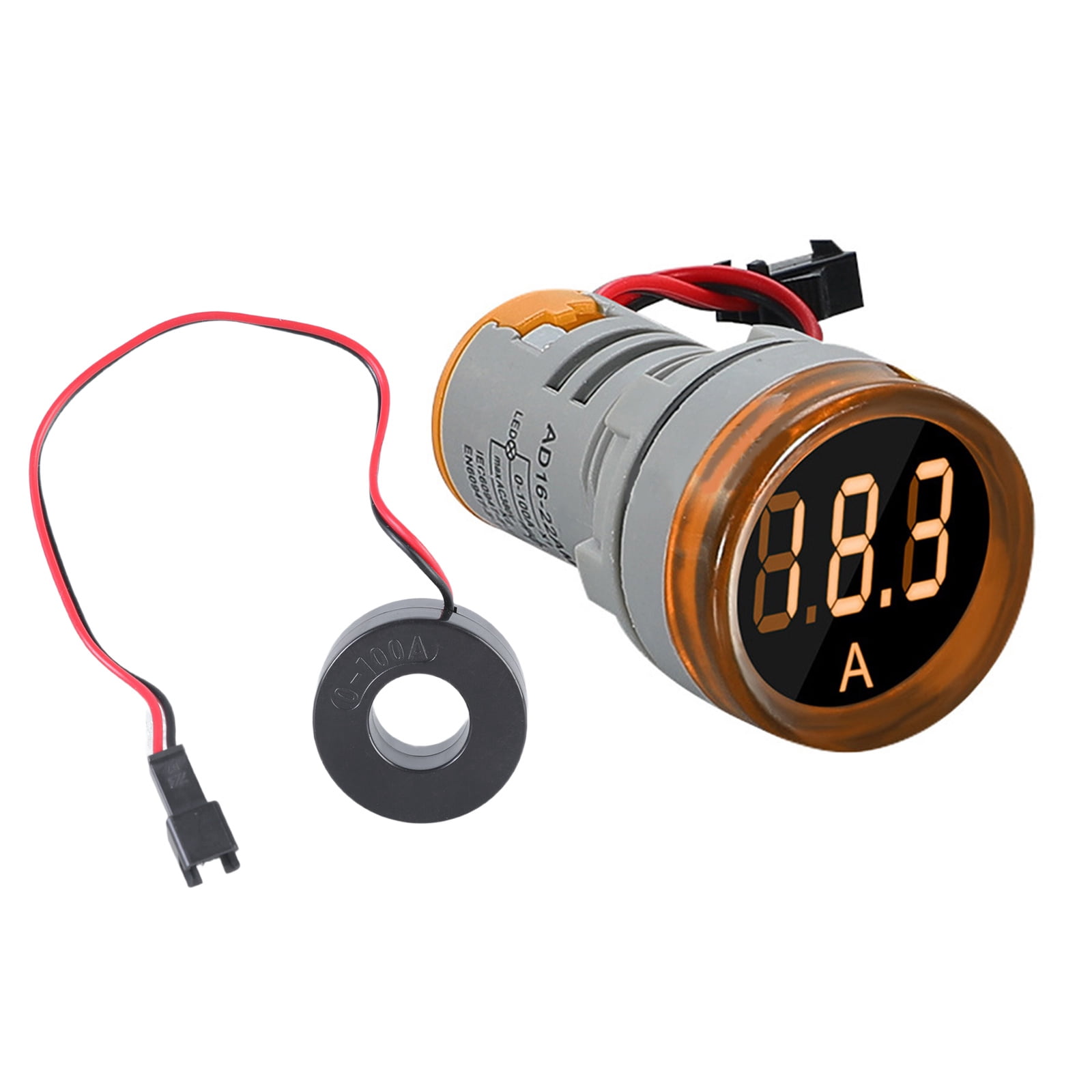 Round LED Display Current Ampermeter Voltmeter Ammeter Digital Voltages ...