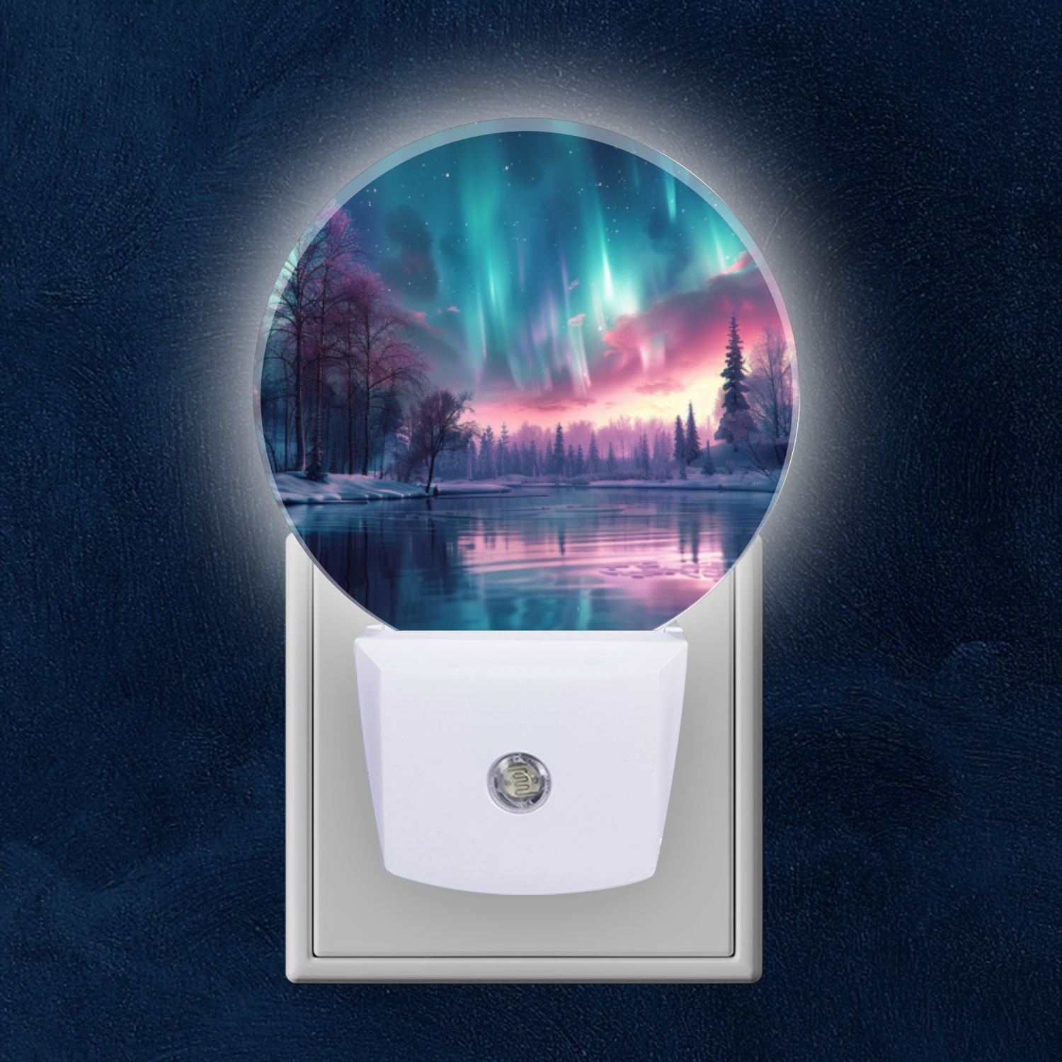 Round LED Night Lights Lamp with Dusk to Dawn Sensor, Enchanting ...