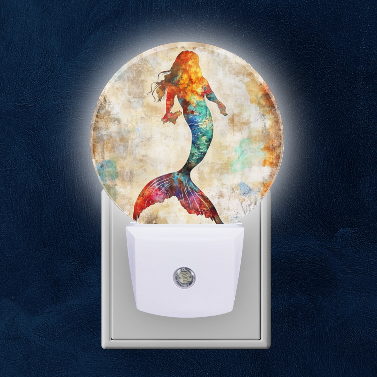 Round LED Night Lights Lamp with Dusk to Dawn Sensor, Gorgeous Vintage ...