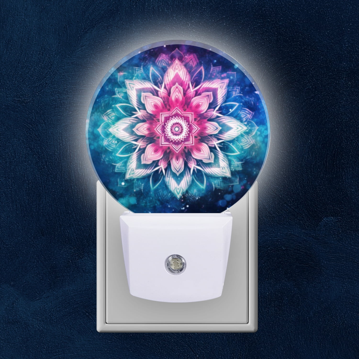 Round LED Night Lights Lamp with Dusk to Dawn Sensor, Intricate ...