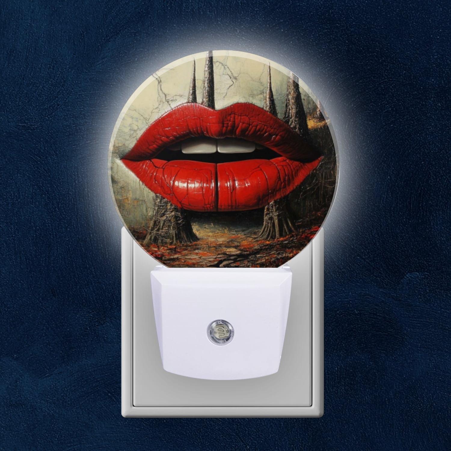 Round LED Night Lights Lamp with Dusk to Dawn Sensor, Sunflowers' Glow ...