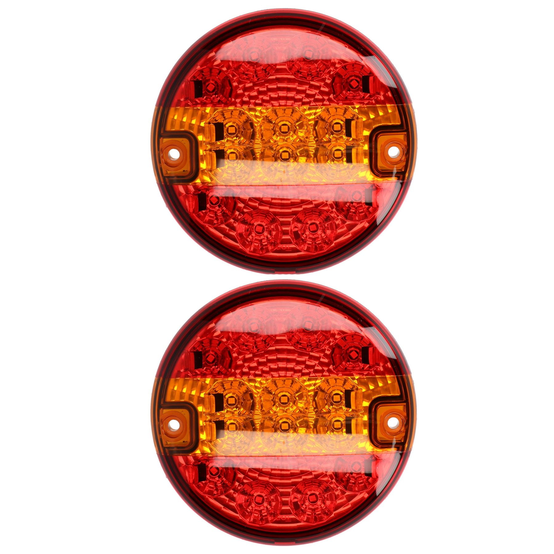 Round LED Truck Tail Light Lamp for Trailers Caravans 12v or 24v 2 Pack ...