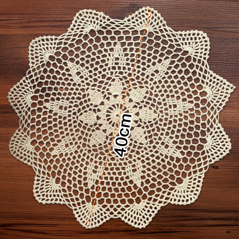 Round Lace Table Cloth Flower Tablecloth Vintage Crochet Doily Mats ...