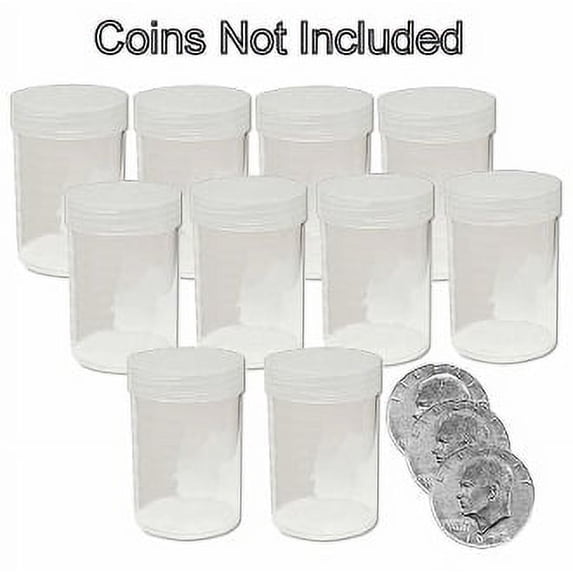 BCW Large Dollar Coin Tubes, 38mm, Clear Plastic, Coin Storage ...
