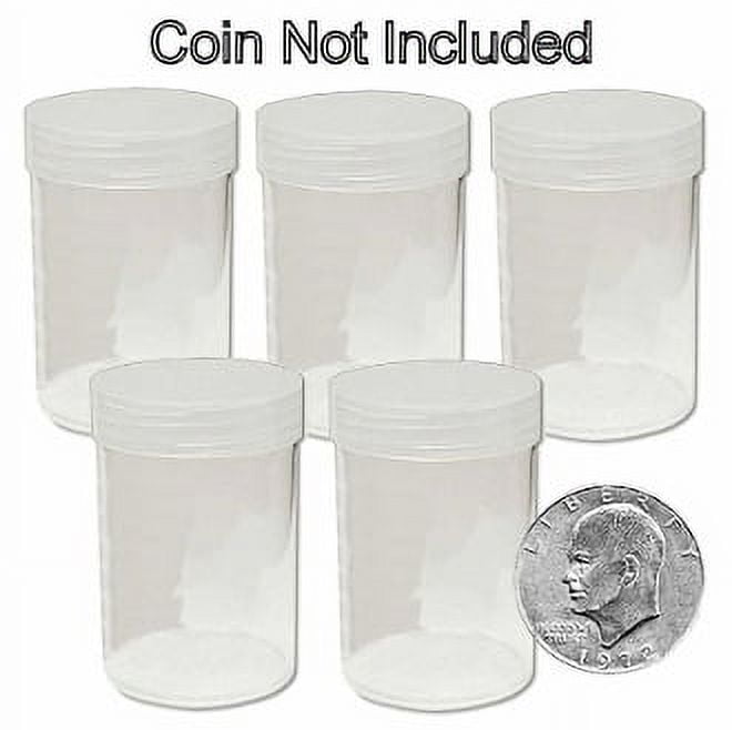 Round Large Dollar Coin Tubes Storage 38mm by BCW 5 pack - Walmart.com