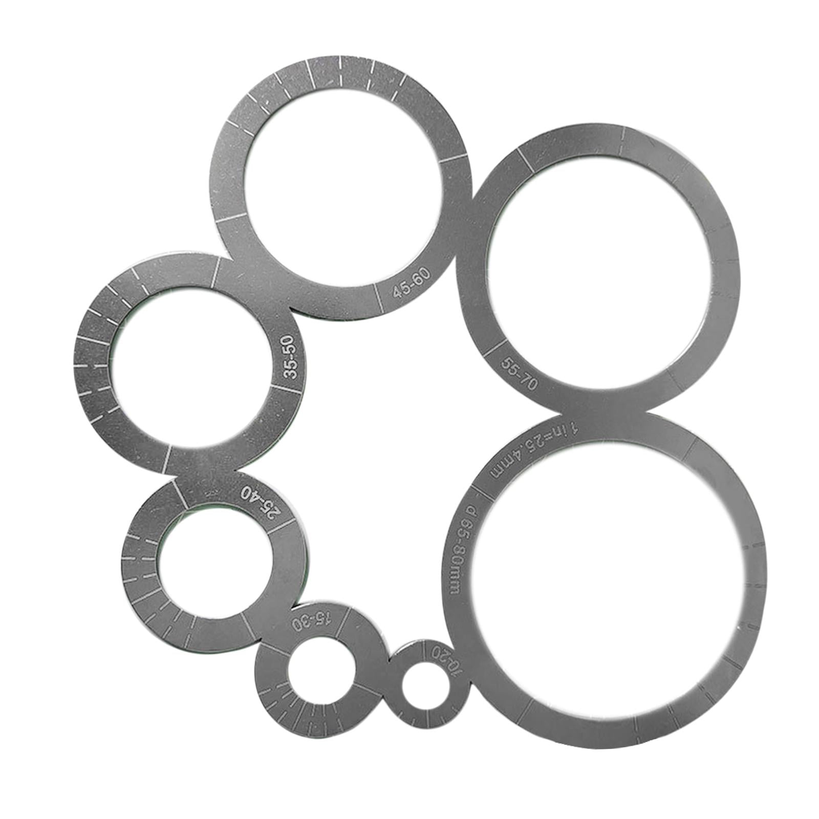 Round Leather Corner Cutting Ruler Metal Circle Template Drafting DIY ...