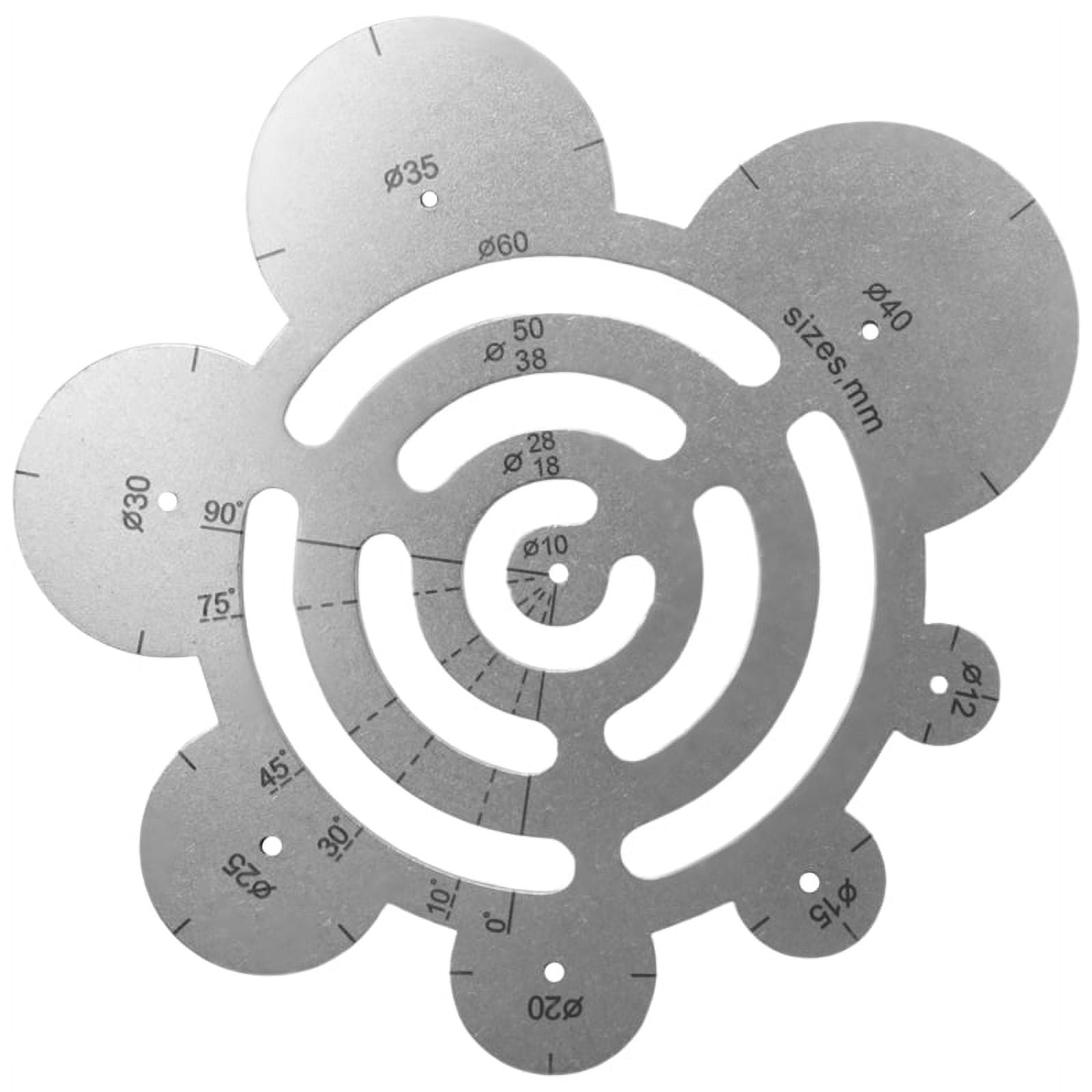 Round Leather Cutting Tools Metal Corner Cutting Ruler Circle for DIY ...