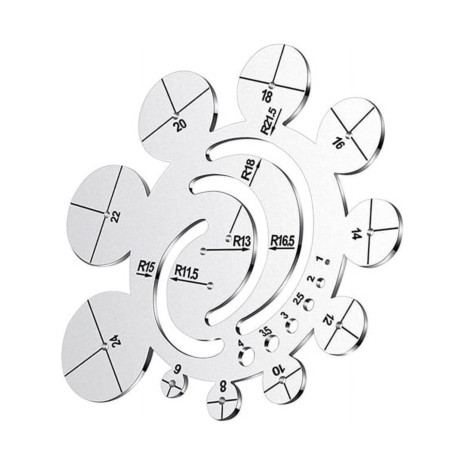 Round Leather Cutting Tools Metal Corner Cutting Ruler Circle for DIY ...