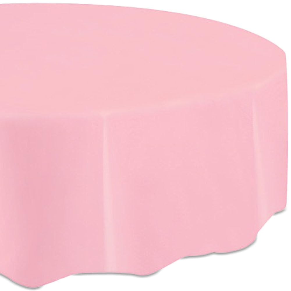 Round Light Pink Plastic Tablecloth, 84" - Walmart.com