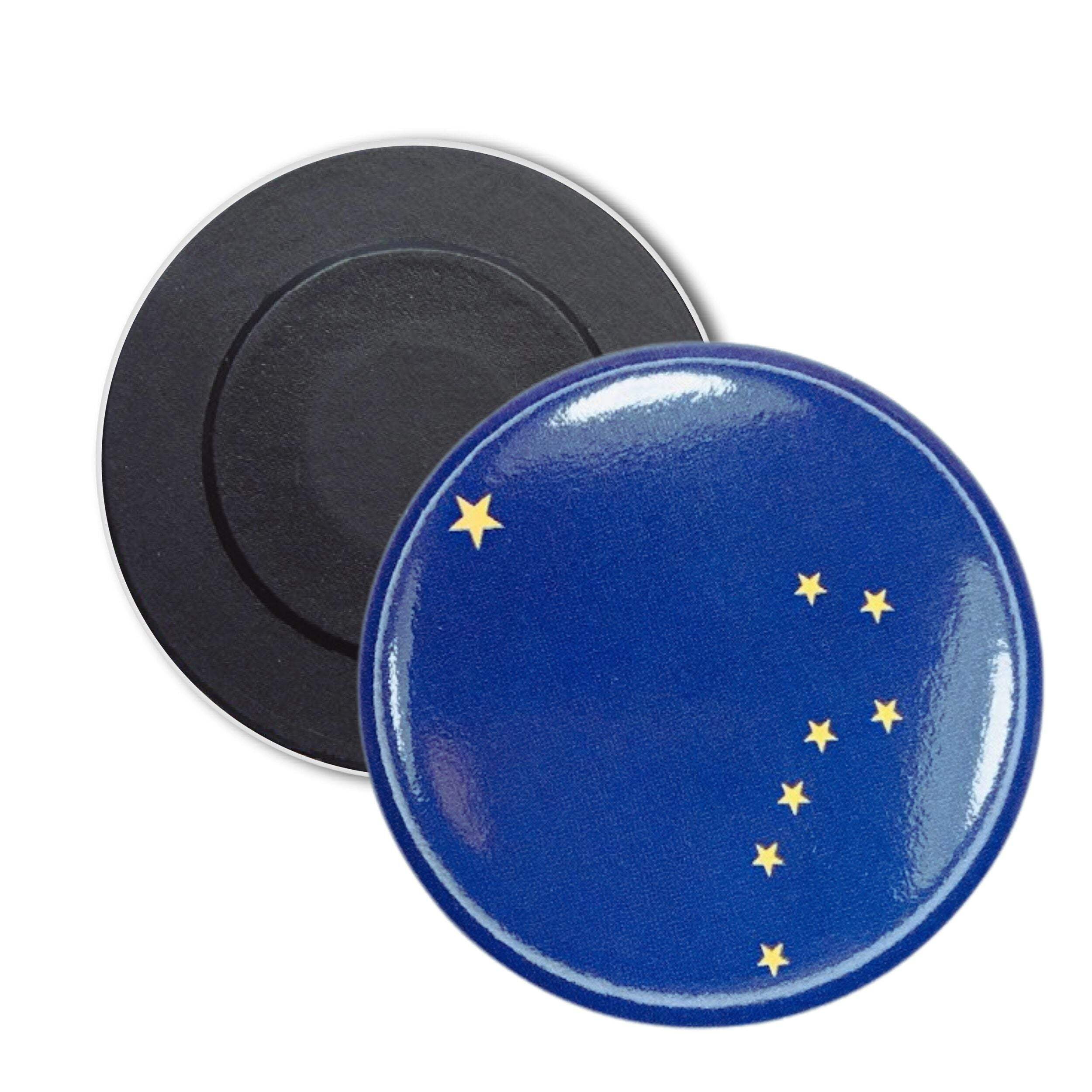 Round Magnet - State Flag Alaska - USA | 2-Inch State Flag Magnet | USA ...