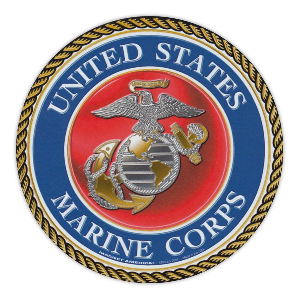 Round Magnet - United States Marine Corp - USMC Semper Fidelis Military ...