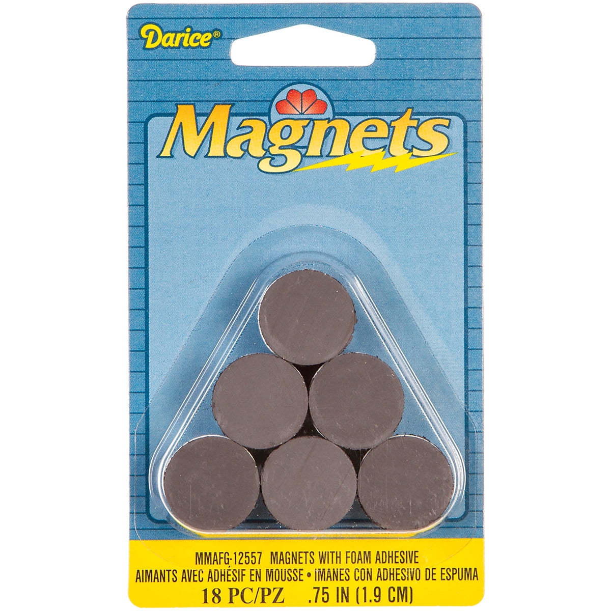 Round Magnets with Foam Adhesive, .75" 18pk - Walmart.com
