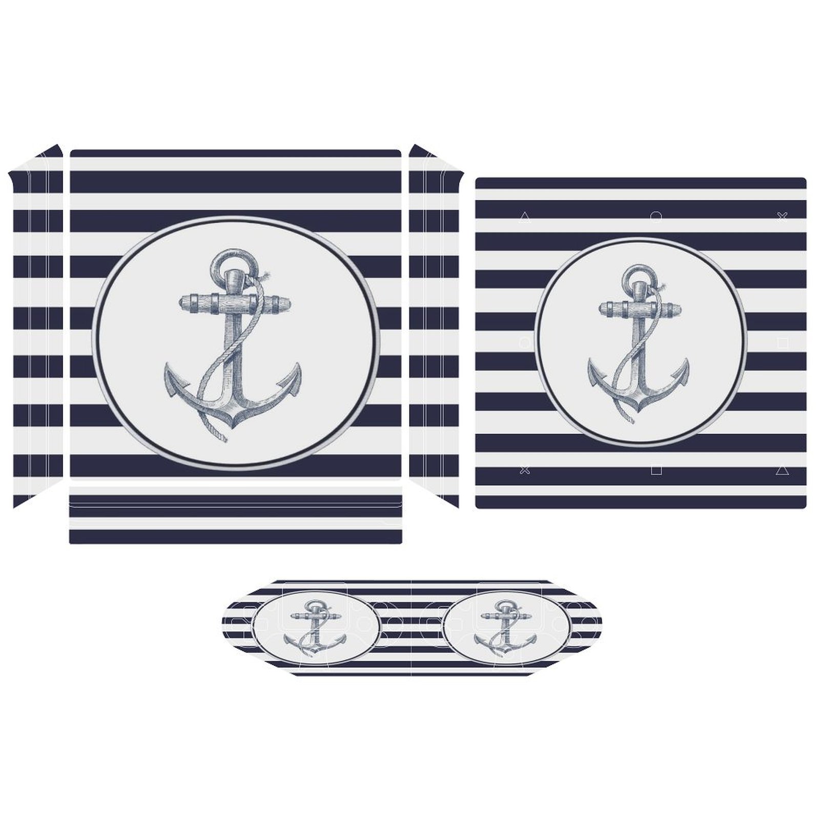 Round Marine Emblem With Anchor PS4/PS4 Pro/PS4 Slim Skin Sticker For ...