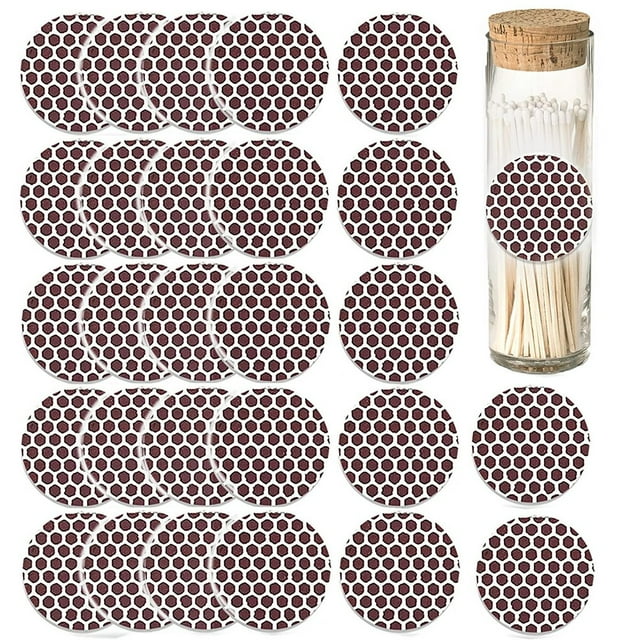 Round Matches Sticker Strip Matchstick Paper DIY Striker Adhesive ...