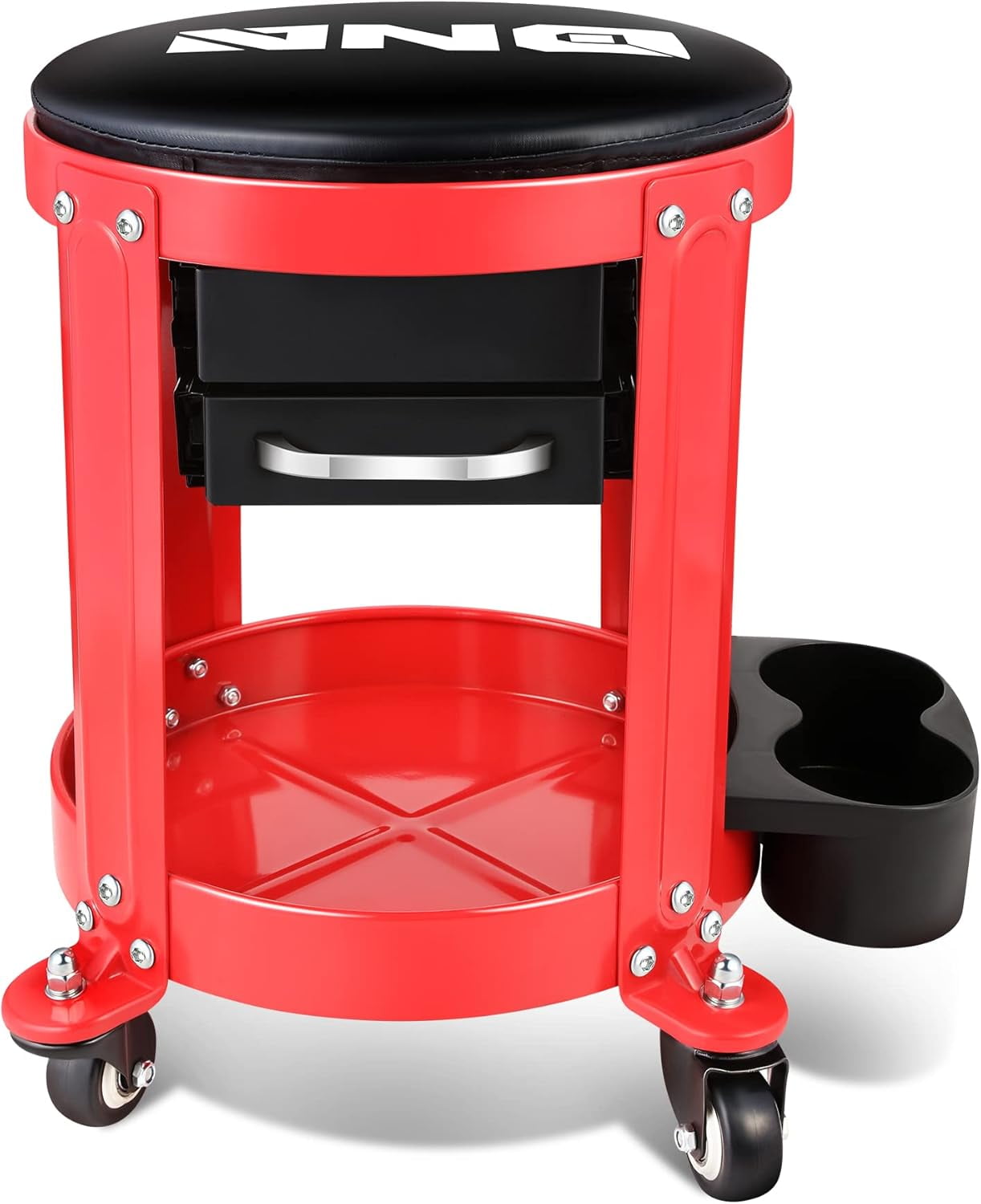 Round Mechanics Roller Seat Creeper Stool With Padded Cushion, Tool ...