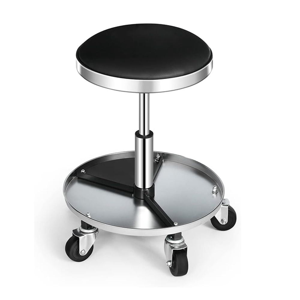 Round Mechanics Roller Seat, Height-Adjustable Creeper with Wheels ...