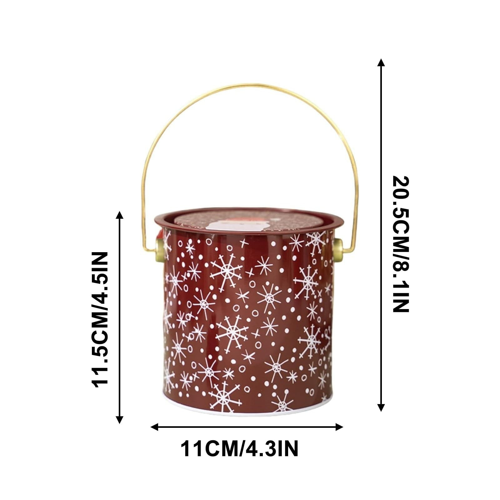 Round Metal Containers, Christmas Airtight Cookies Containers with Lids ...