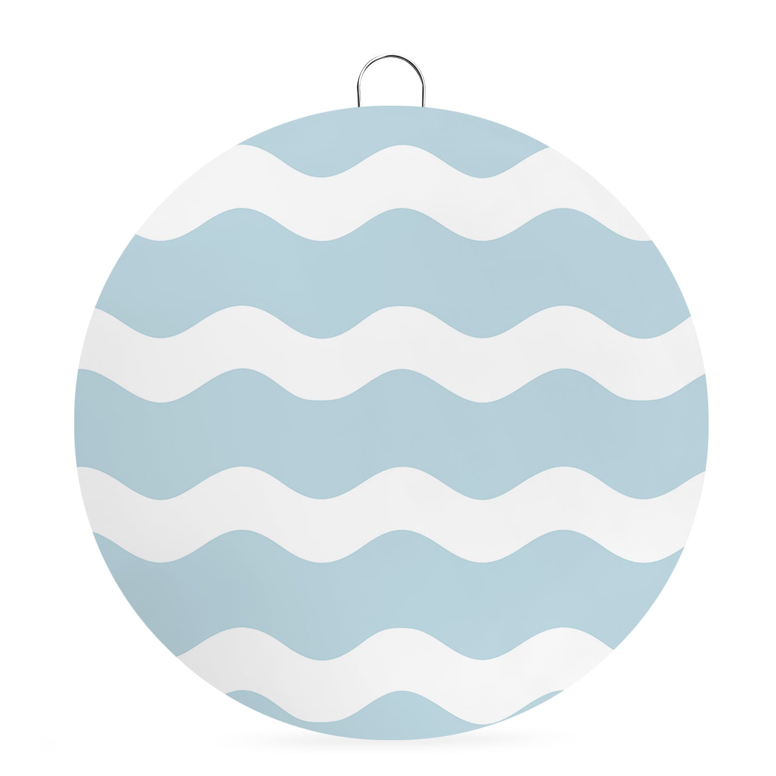 Round Metal Signs for Outside Sky Blue and White Stripes Tin Signs ...