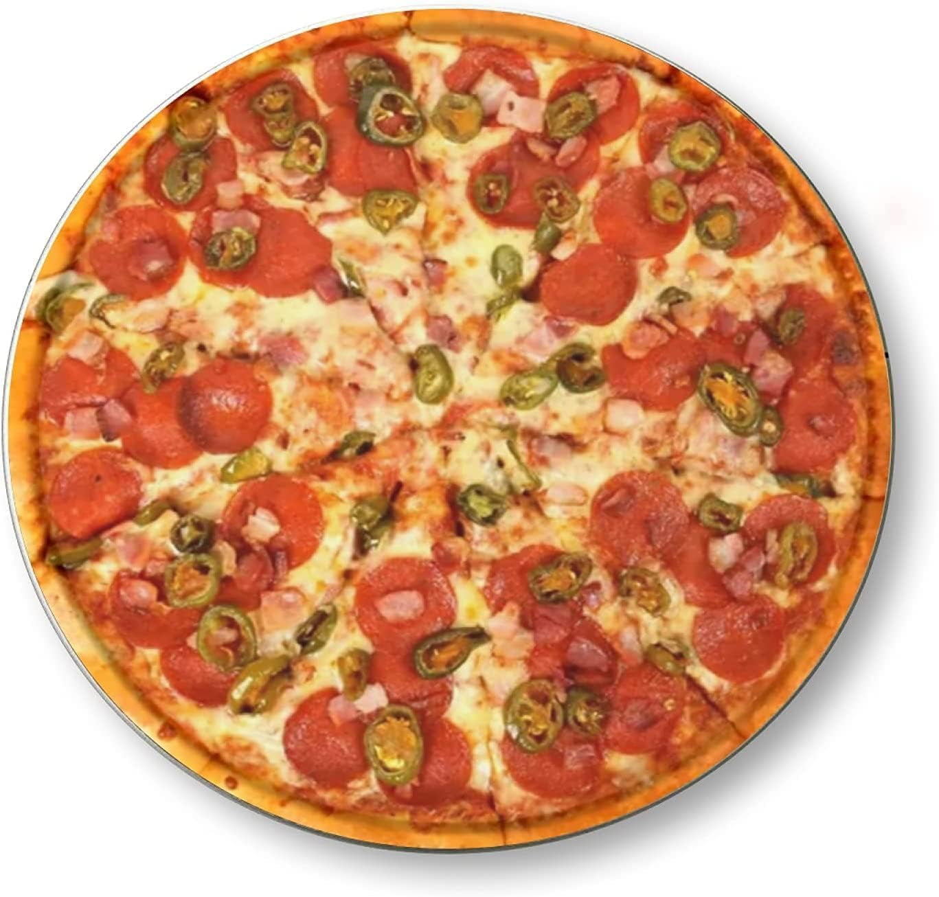 Round Metal Tin Sign Rustic Wall Decor Ham Pizza Food Round Metal Sign ...