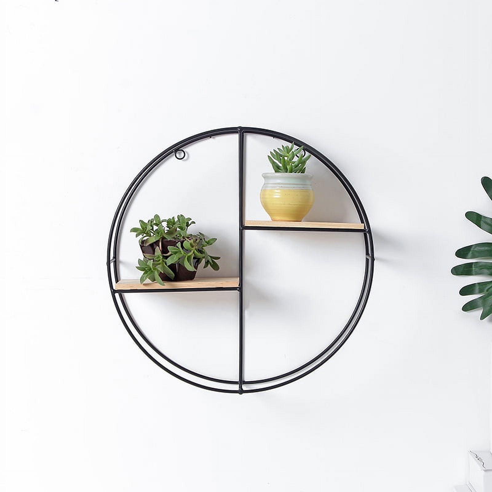 Round Metal Wall Mount Display Organizer Holder, 2 Shelf - to Store and ...