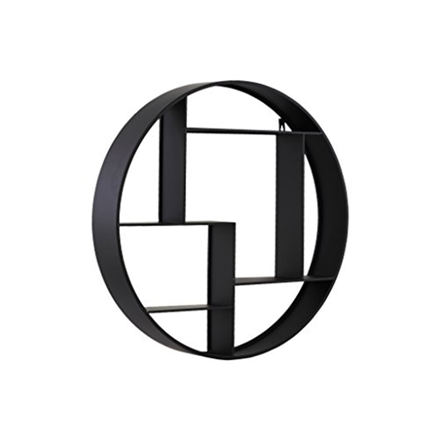 UTC43815 Metal Round Wall Shelf with 7 Slots and 2 Keyhole Hangers ...