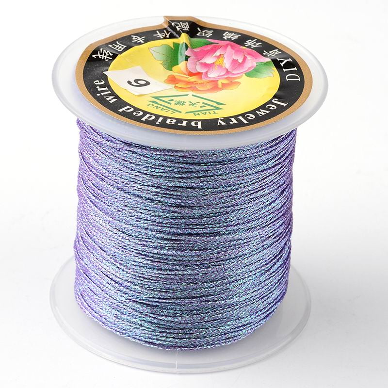 Round Metallic Thread 12-Ply Medium Purple 1mm about 54.68 yards(50m ...