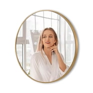 DecMode Gray Modern Metal Wall Mirror with Overlapping Rings Frame, 42 ...