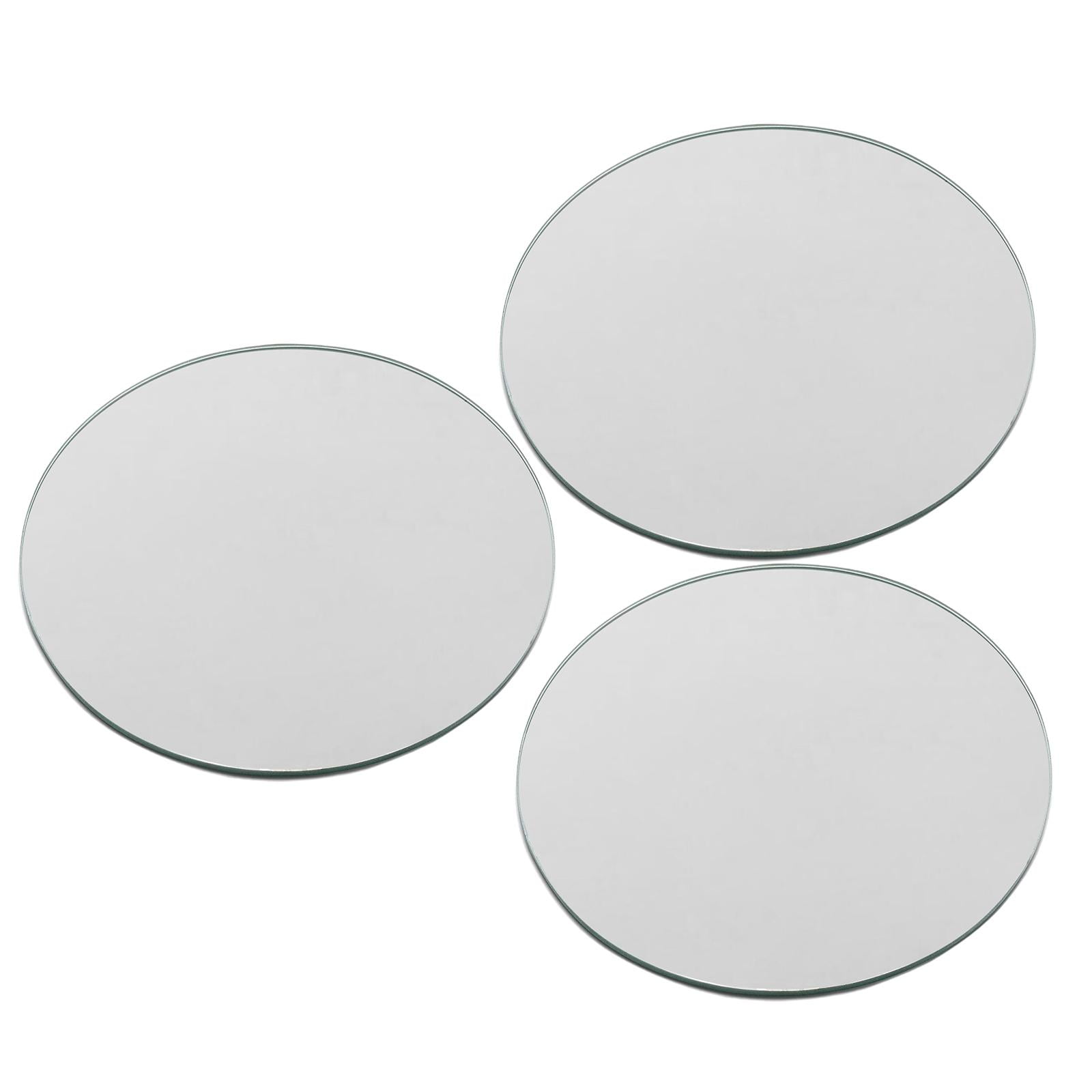 Round Mirror Plate Candle Holder Decorative Mirror Trays for Wedding ...